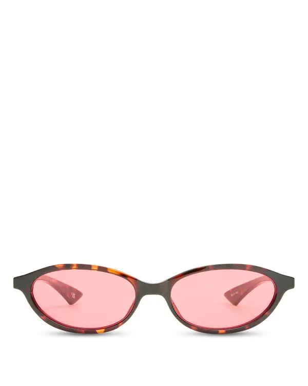 Le Specs Duskfall Oval Sunglasses 55mm - Tortoise/pink