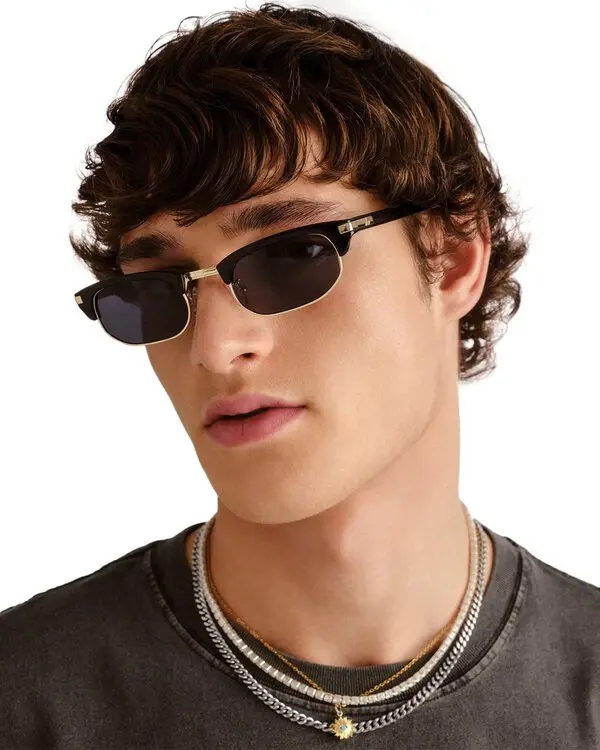 Le Specs Nightingale D-frame Sunglasses 51mm - Black