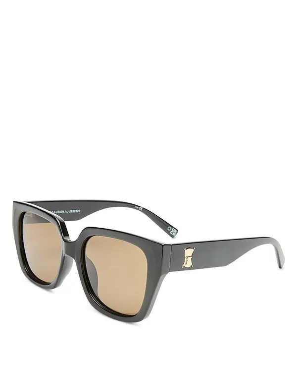 Le Specs The Illusion Square Sunglasses - Black