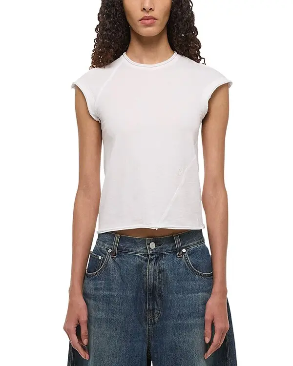 Helmut Lang Twisted Spliced Top - Optic White