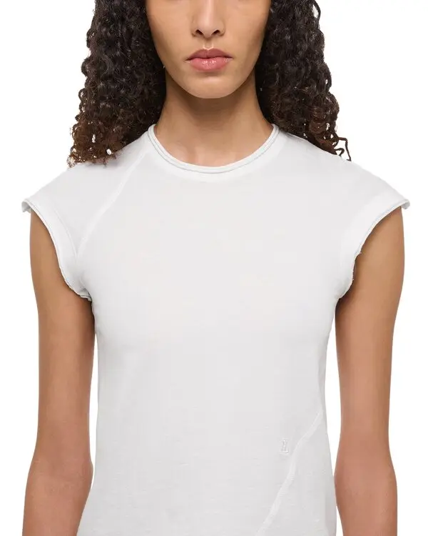 Helmut Lang Twisted Spliced Top - Optic White