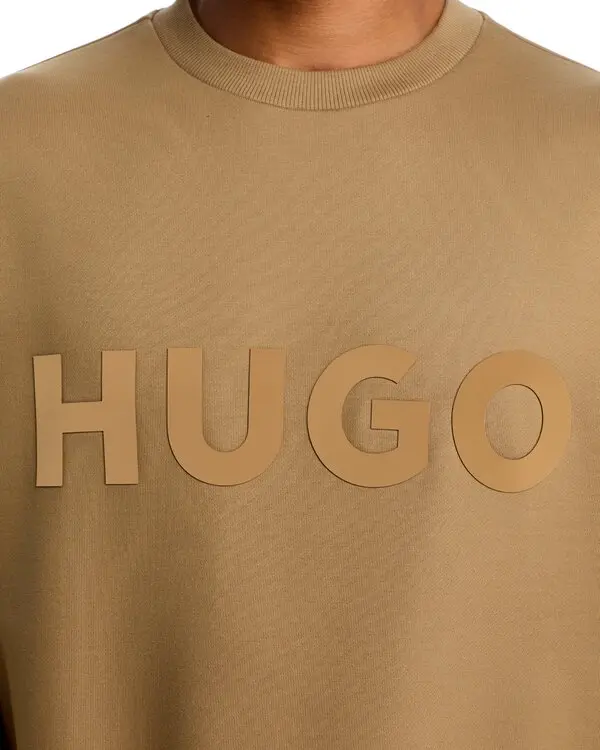 Hugo Oversized Logo Crewneck Sweatshirt - Medium Brown
