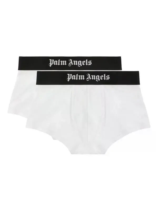 Palm Angels Logo-waistband Boxers - White