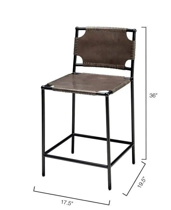 JAMIE YOUNG CO. Asher Leather Counter Stool