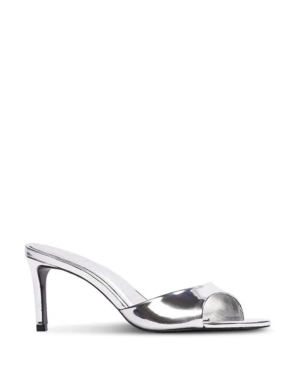 BLACK SUEDE STUDIO Freddie 65 Mule Sandals - Silver