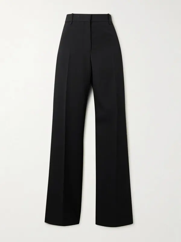 JIL SANDER Wool-gabardine Loose Fit Pants