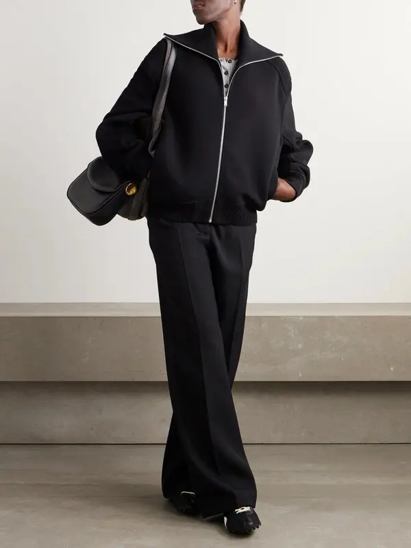 JIL SANDER Wool-gabardine Loose Fit Pants