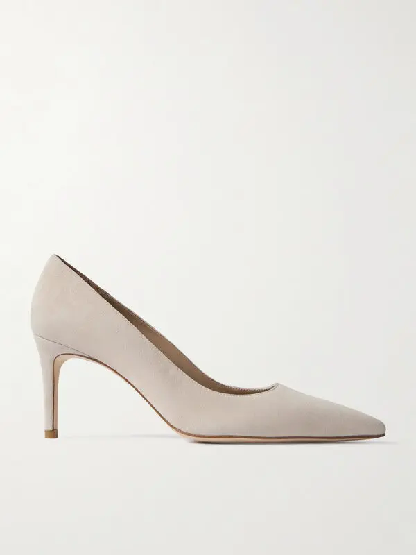 STUART WEITZMAN Power Suede Pumps - Gray