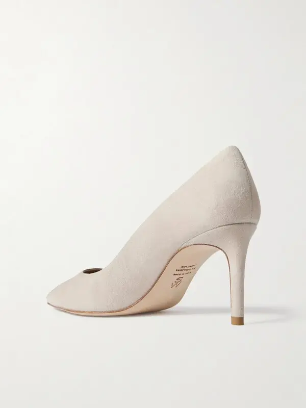 STUART WEITZMAN Power Suede Pumps - Gray
