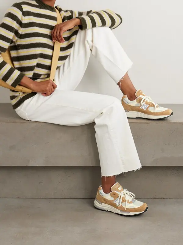 NEW BALANCE 992 Suede, Leather And Mesh Sneakers