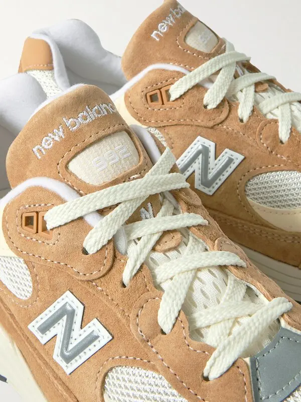 NEW BALANCE 992 Suede, Leather And Mesh Sneakers