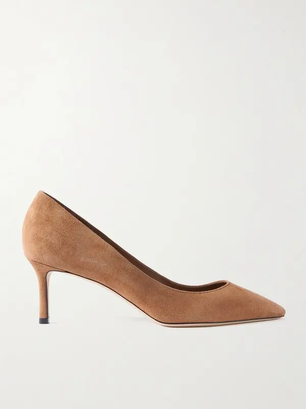 JIMMY CHOO Romy 60 Suede Pumps - Brown