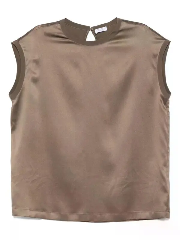 Brunello Cucinelli Sleeveless Crew Neck Top