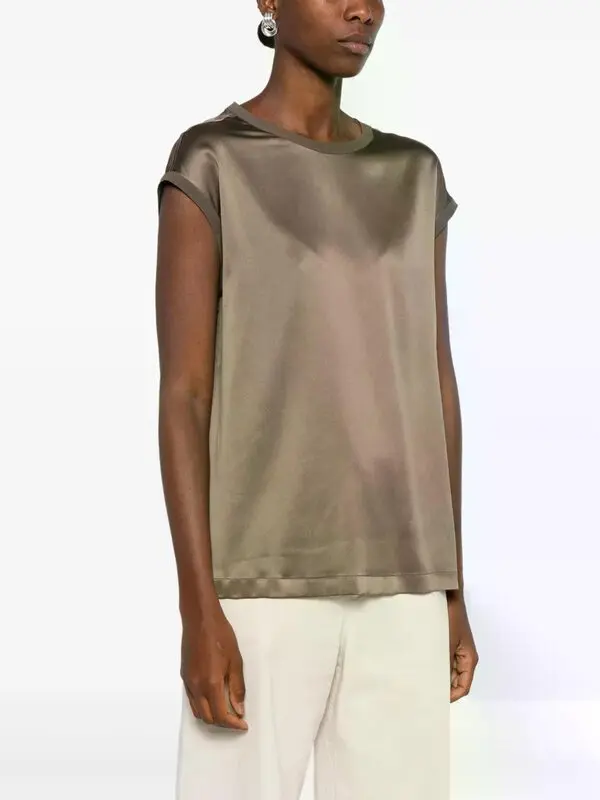 Brunello Cucinelli Sleeveless Crew Neck Top