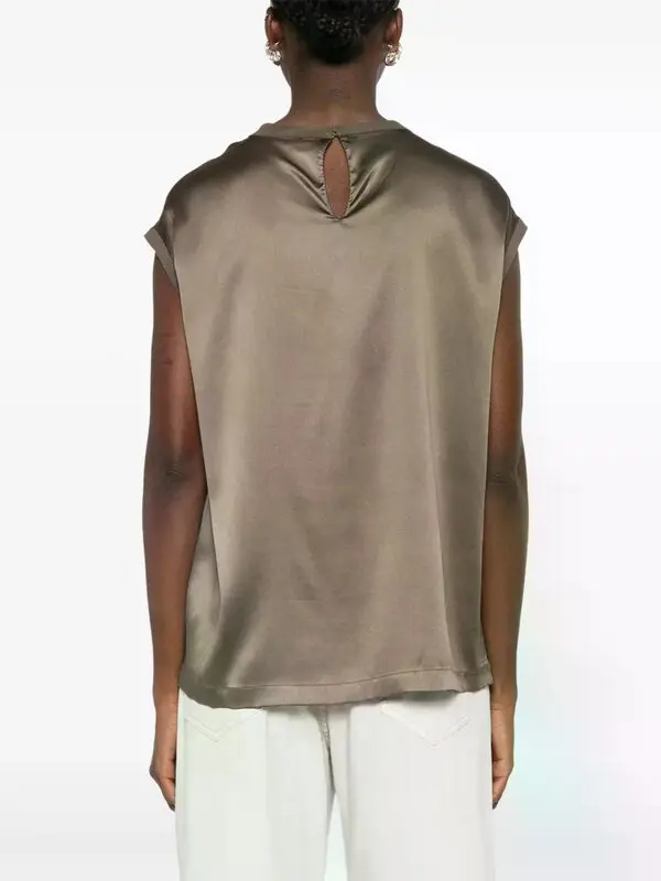Brunello Cucinelli Sleeveless Crew Neck Top