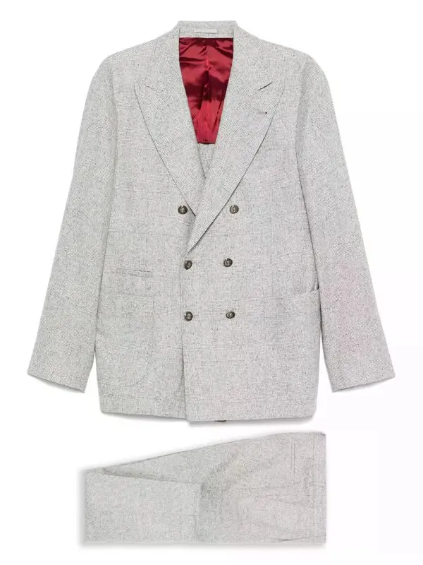 Brunello Cucinelli Double-breasted Blazer - Grey