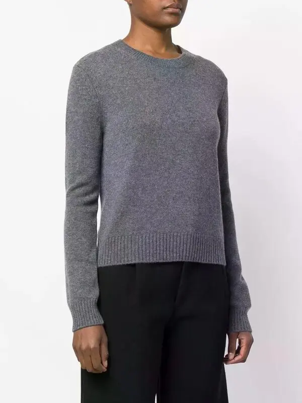 LISA YANG Crew Neck Cashmere Jumper - Grey