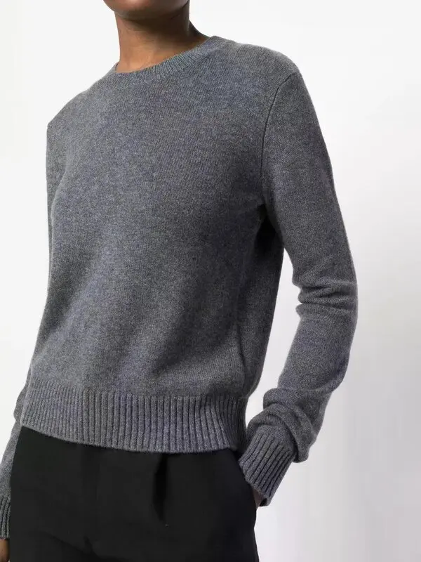 LISA YANG Crew Neck Cashmere Jumper - Grey