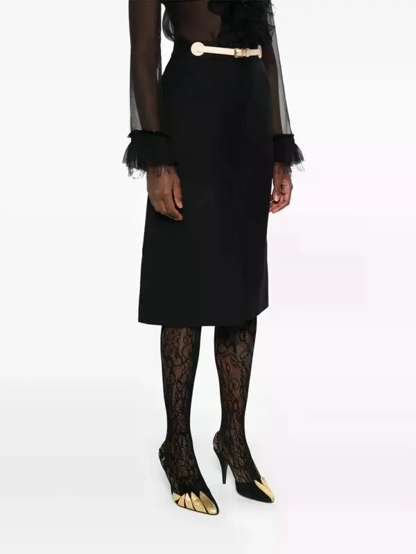 Valentino Garavani Buckled A-line Skirt