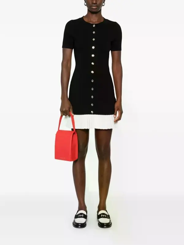 Sandro Pleated Mini Dress - Black