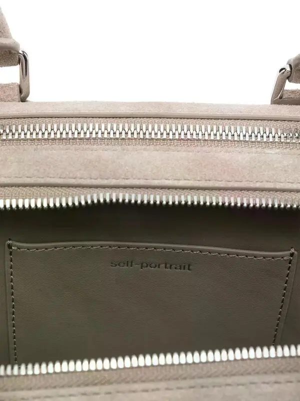 SELF-PORTRAIT Bow-detail Tote Bag - Grey