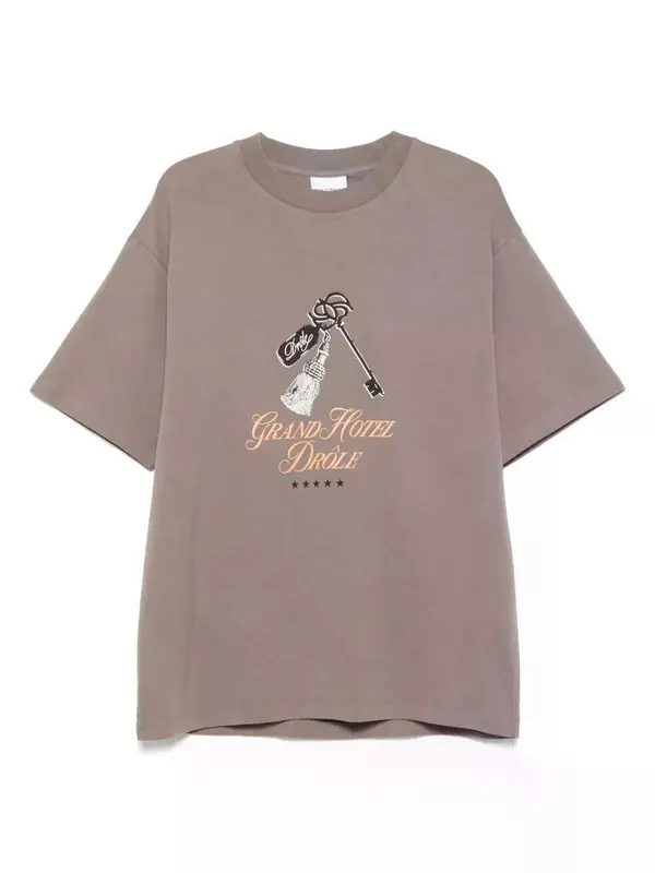 Drole De Monsieur Graphic-print T-shirt - Grey