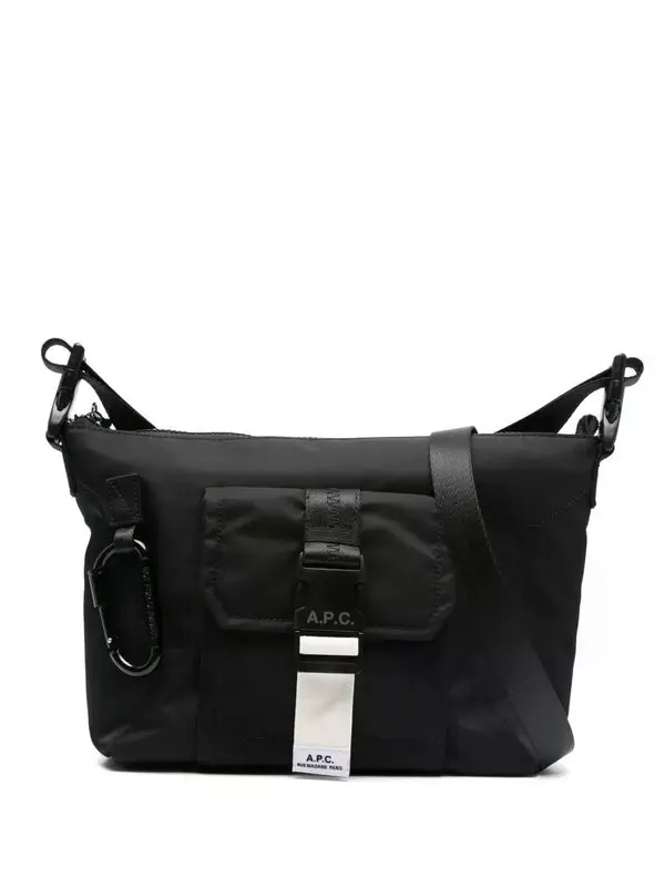 A.p.c. Logo-print Shoulder Bag - Black