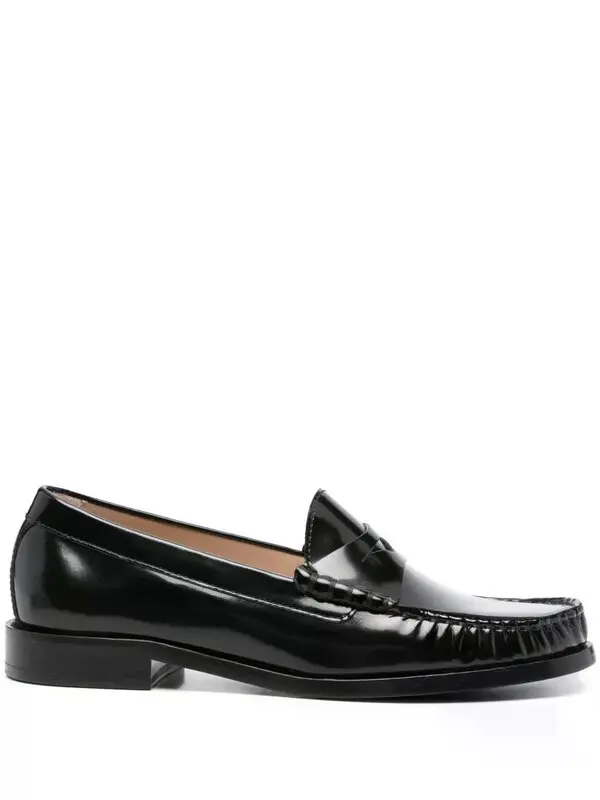 STUART WEITZMAN Leather Loafers - Black