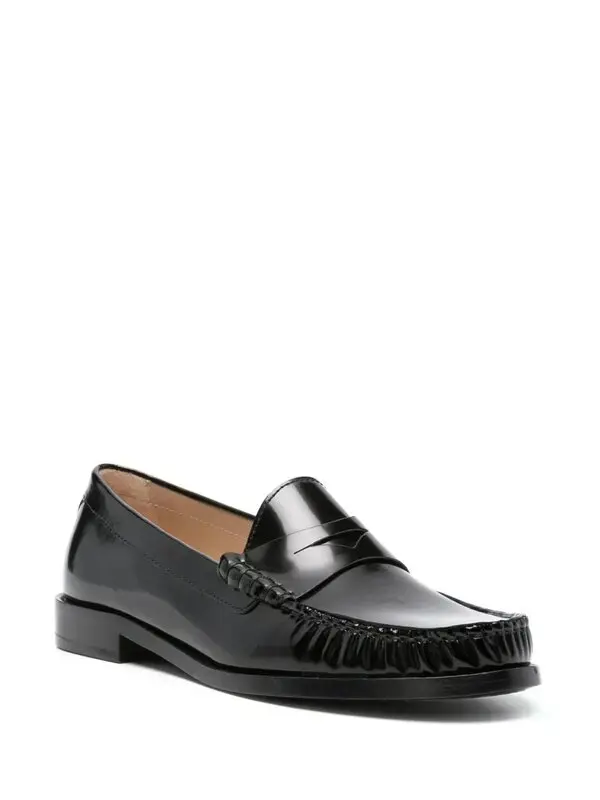 STUART WEITZMAN Leather Loafers - Black