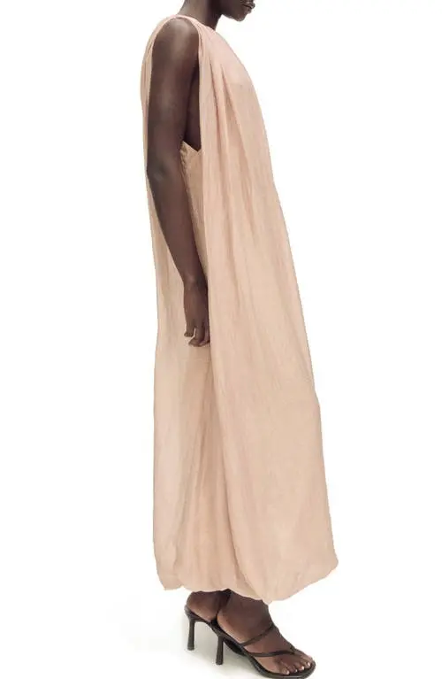 Mango Gathered Belted Maxi Dress