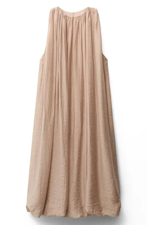 Mango Gathered Belted Maxi Dress