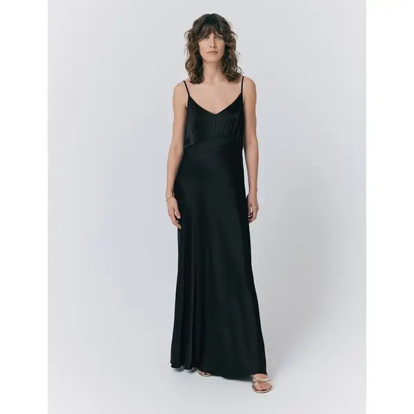 GHOST LONDON Satin Maxi Dress