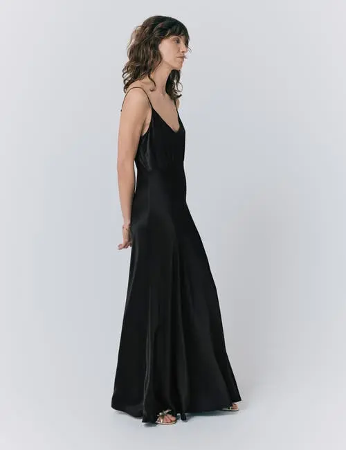 GHOST LONDON Satin Maxi Dress