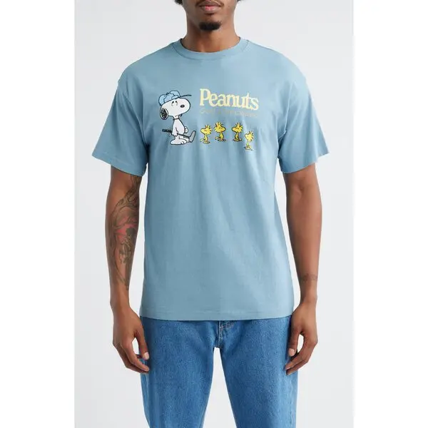THE FORECAST AGENCY Peanuts Golf Association Graphic T-shirt - Grey Blue