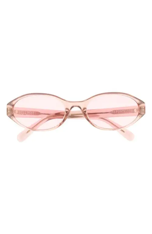 Quay Aura Points 55mm Oval Sunglasses - Doe/ Peony