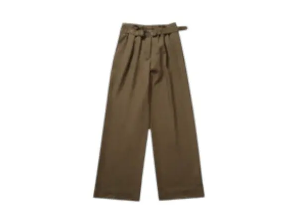 Dries Van Noten Belted Wool Trousers