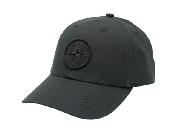 Stone Island Logo Baseball Cap - Black