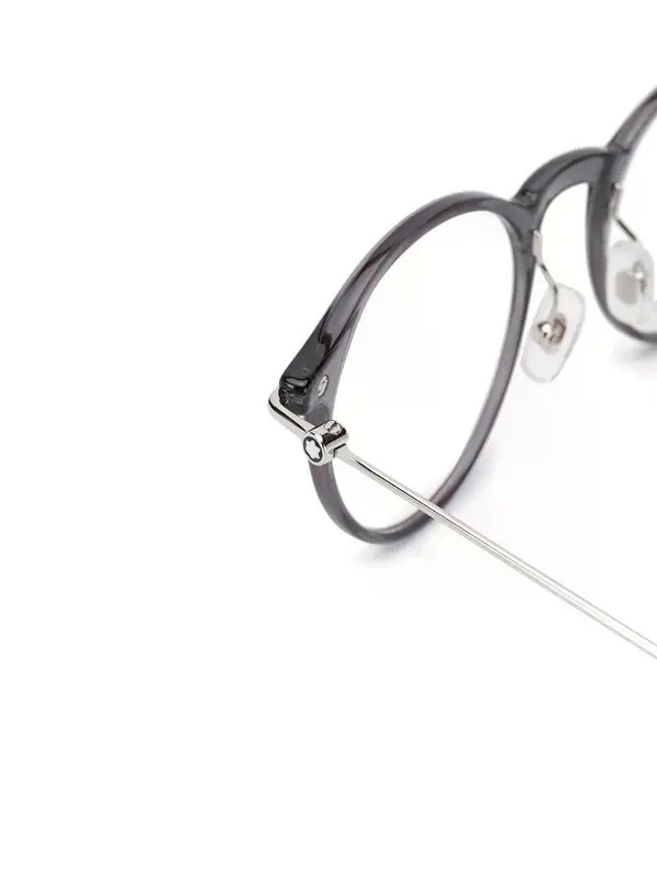 Montblanc Polished Round-frame Glasses