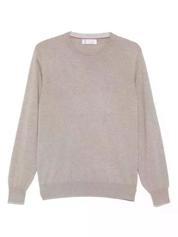 Brunello Cucinelli Cashmere Crewneck Sweater - Neutrals