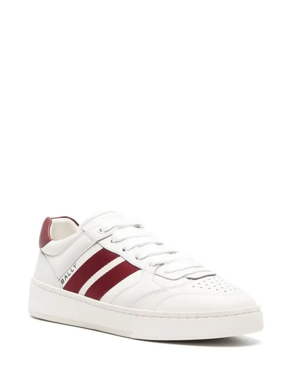 スニーカー BALLY White Leather Rebby Sneakers Bally Rebby Leather Sneakers - White - 38% Off | Editorialist