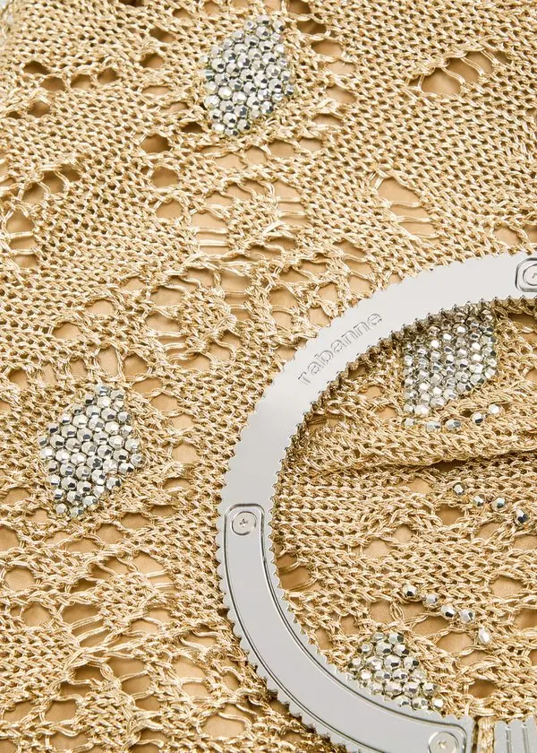 Rabanne Bead-embellished Crochet Bag
