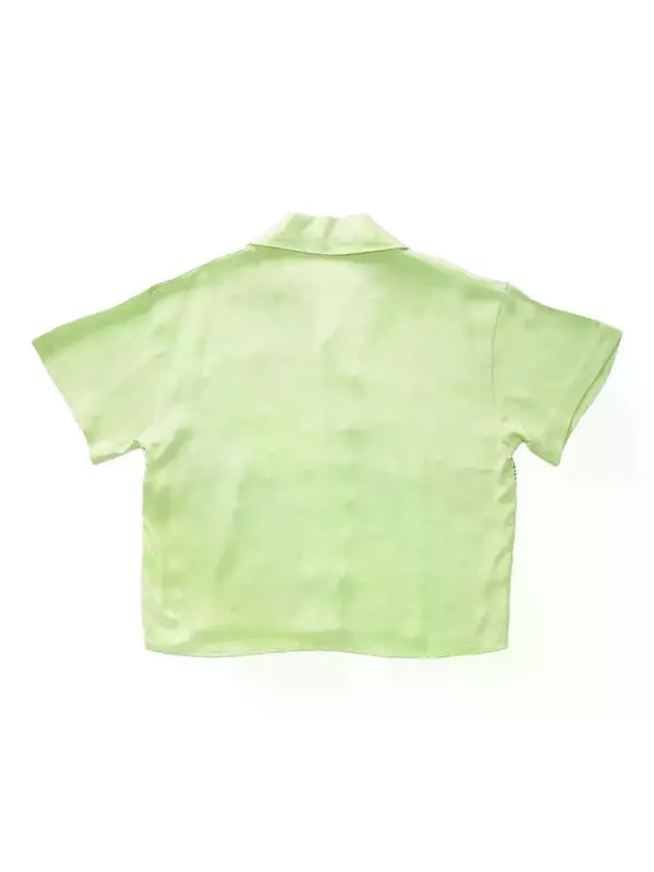GLASS CYPRESS Trees On Silk Shirt