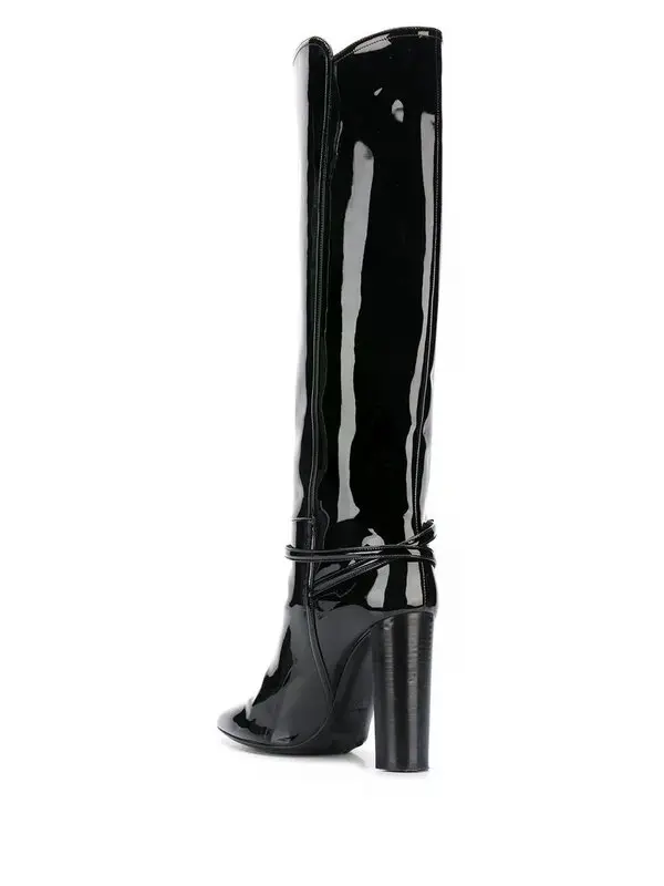 Saint Laurent Patent-leather Knee-high Boots