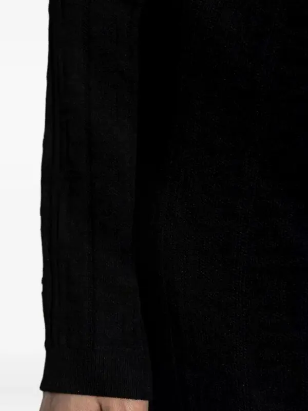Balmain Ribbed Long-sleeve Dress