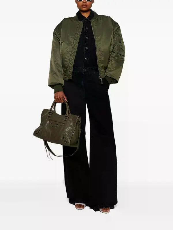 ENTIRE STUDIOS Puffe-sleeve Bomber Jacket - Green