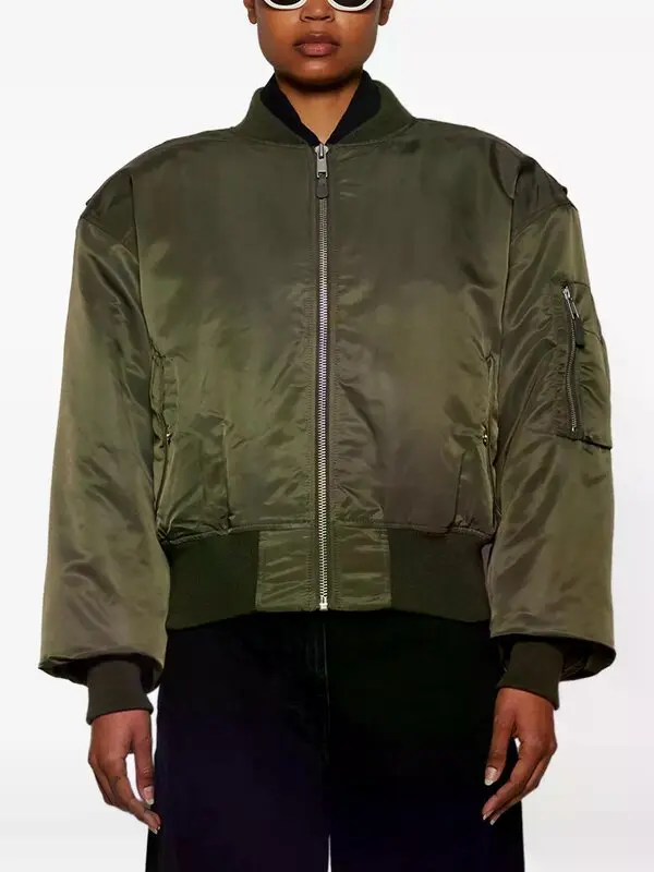 ENTIRE STUDIOS Puffe-sleeve Bomber Jacket - Green
