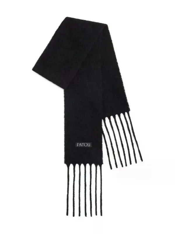 PATOU Fringed Scarf - Black