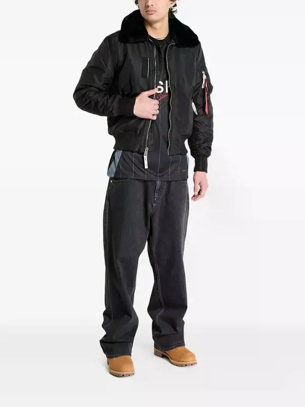 Alpha Industries Shearling Collar Bomber Jacket