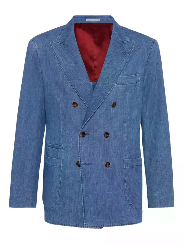 Brunello Cucinelli Denim Blazer - Blue