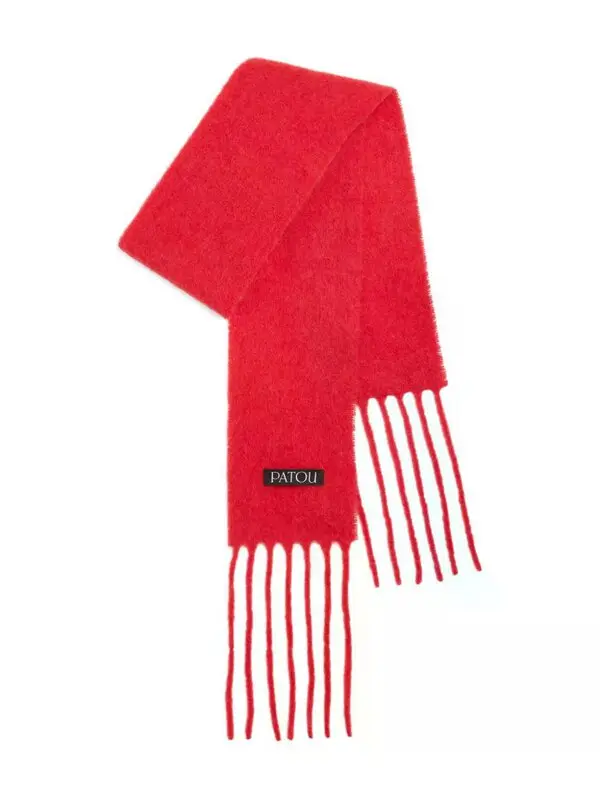 Patou Fringed Scarf - Red